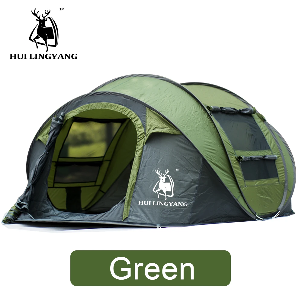 HUILINGYANG Tent Quick Open Automatic Camping Tent 3 4 Persons Outdoor ...