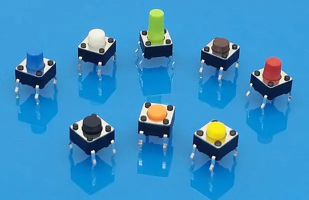 White black green blue red yellow orange brown Button switch copper ...