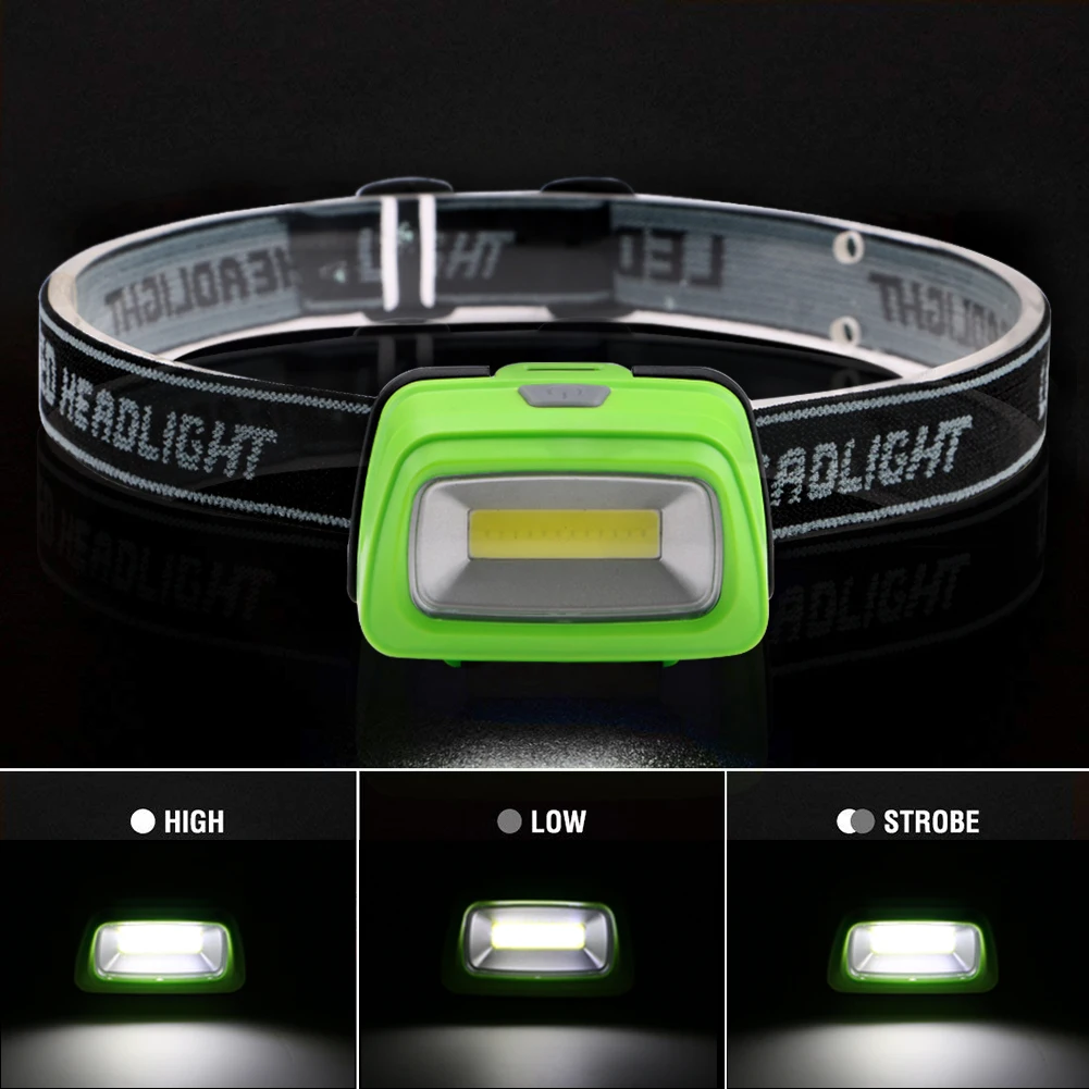 Sanyi Mini Head Lamp 3 Modes Waterproof Cob Led Flashlight Super Bright ...