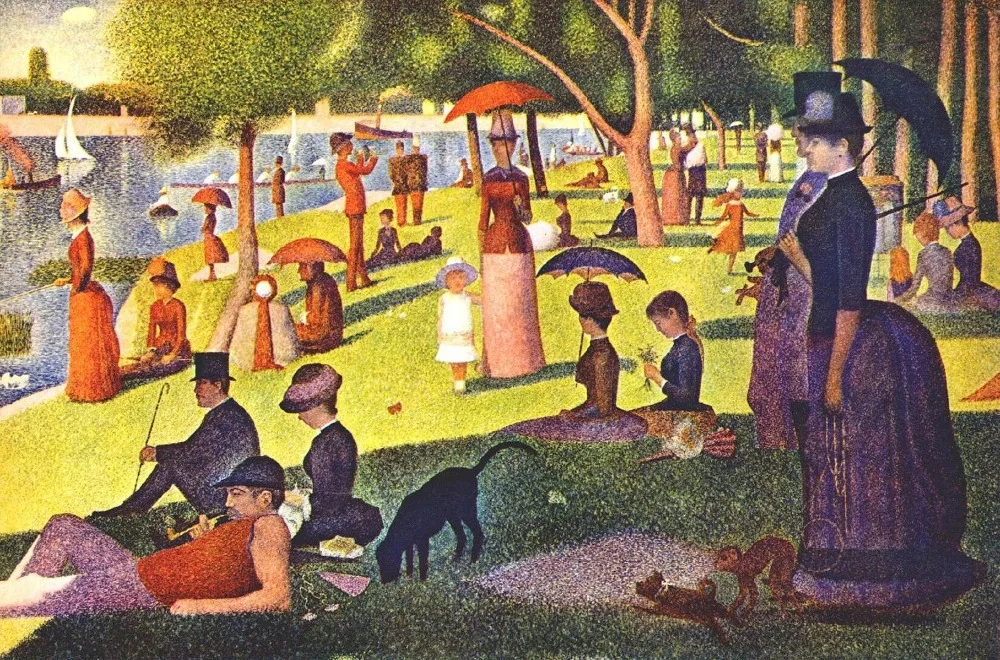 Pointillisme dimanche après midi sur l'île de La Grande Jatte par ...