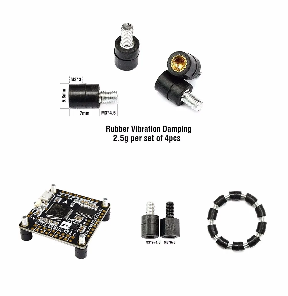 8pcs FPV Drone M3 Anti Vibration Fixed Screws Mounting Hardware ...