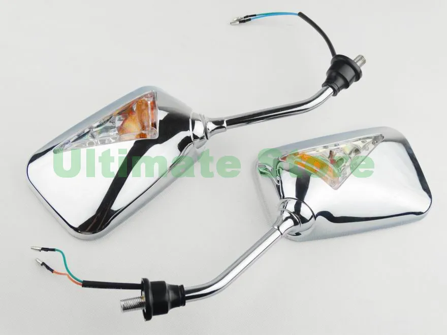 Motorcycle Chrome Rectangle Big Rear View Rearview Side Mirror with ...