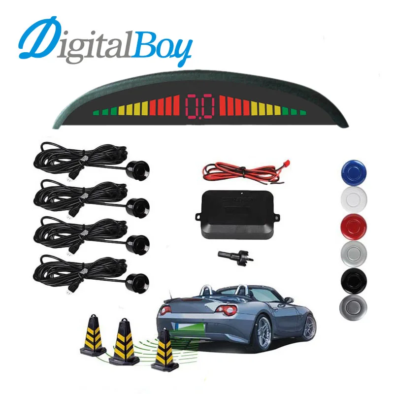 Car Auto Parktronic Sensor LED Backlight Display Reverse Backup Car ...