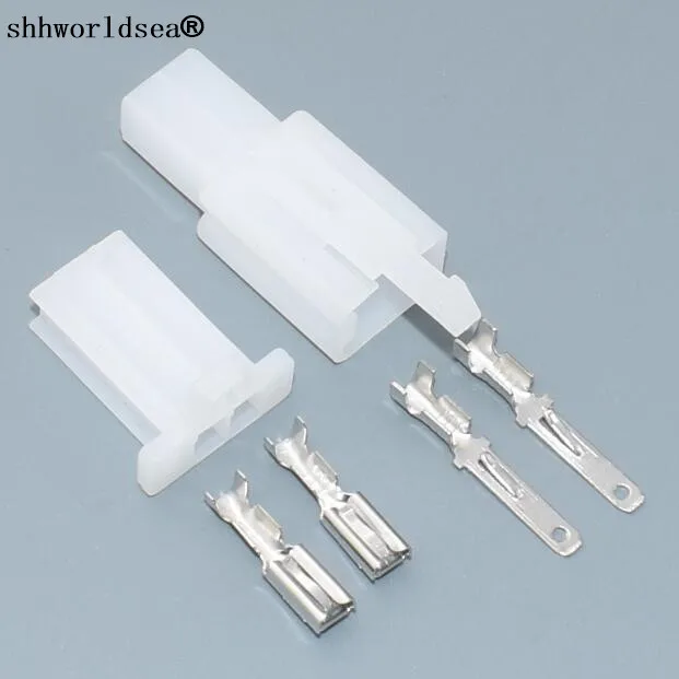 shhworldsea 20Set 2.8mm 2 Way pin Electrical Connector Kits Male Female ...