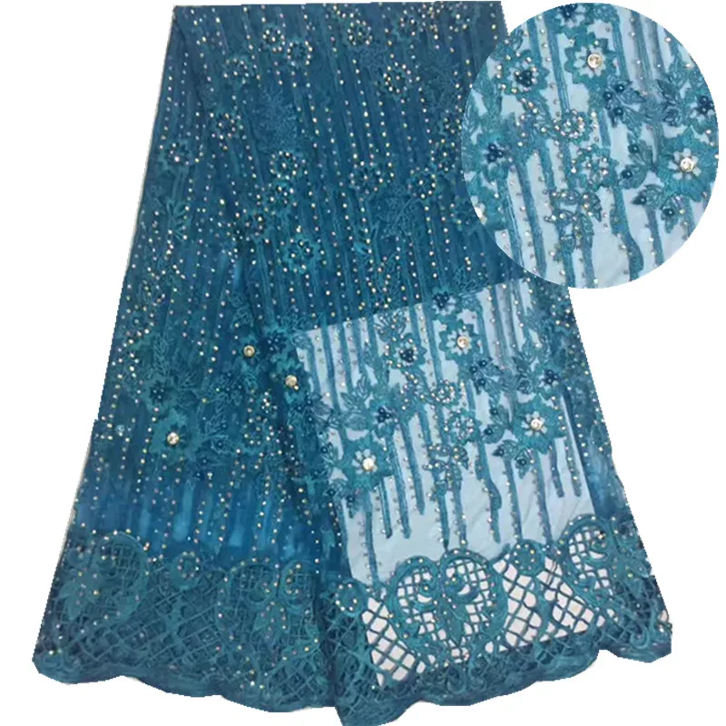2017 New Arrival with stones lace Free Shipping !African Net Lace High ...