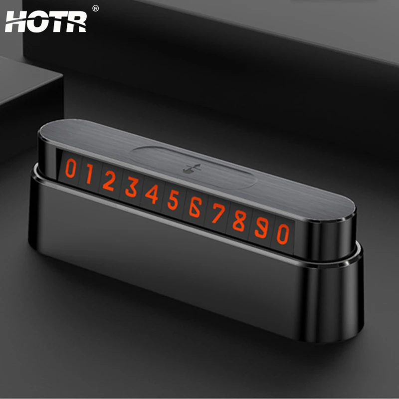 Luxury Invisible Car Temporary Parking Card Phone Holder Phone Number ...