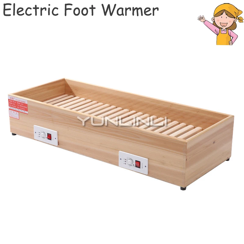 Electric Foot Warmer Household & Office Electric Wire Heater Solid Wood ...