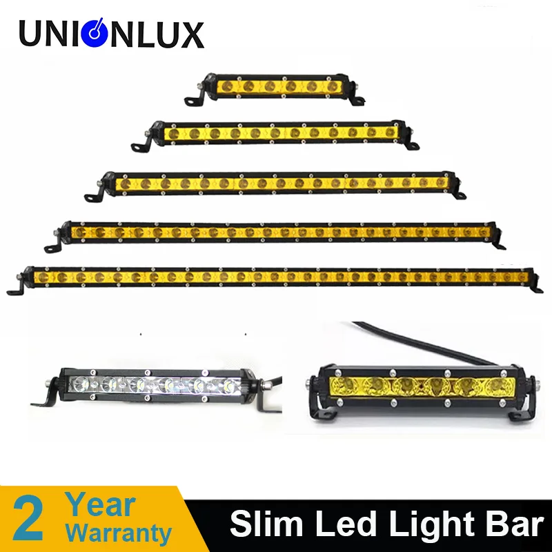 30w 60w 90w 120w 150w 180w Super Slim Single Row White Yellow Led Light ...
