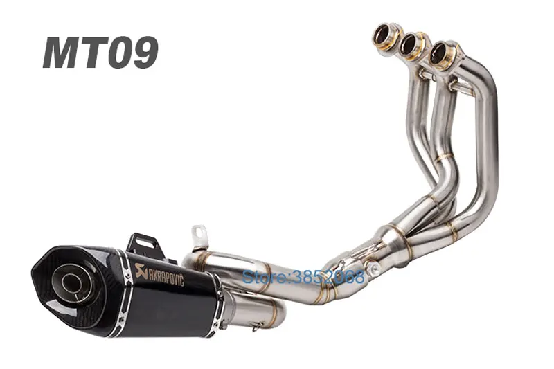 Motorcylce MT09 Exhaust Pipe with Link Pipe Front Pipe of stainless ...
