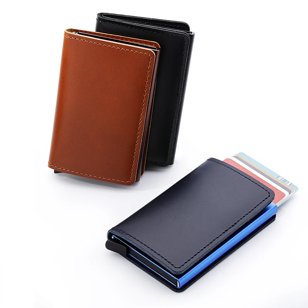 Casekey 2018 Deluxe Genuine Business ID Card Holder Wallet Rfid Metal ...