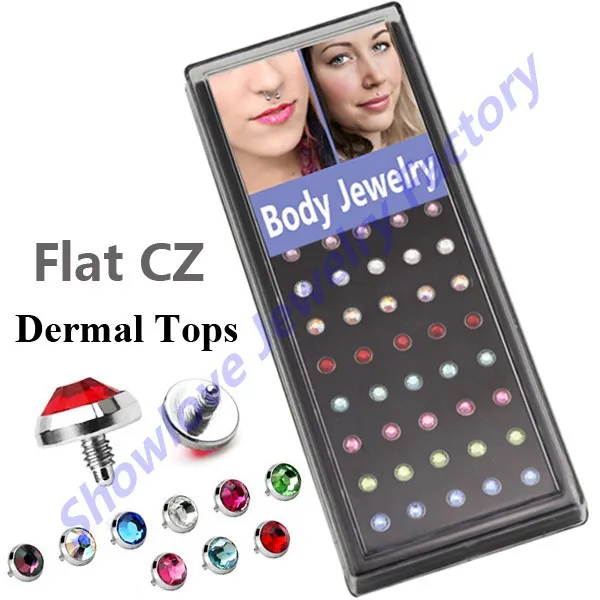 Dermal Piercing Jewelry Tops