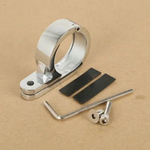 Universal-Motorcycle-Motorbike-Chrome-Handlebar-Mounts-Clamp-Clock-32mm ...