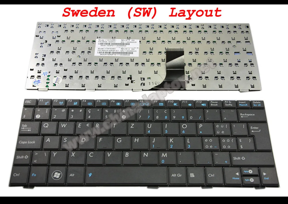 Scandinavian-SW-Sweden-Laptop-Keyboard-tastatur-tangentbord-for-ASUS ...