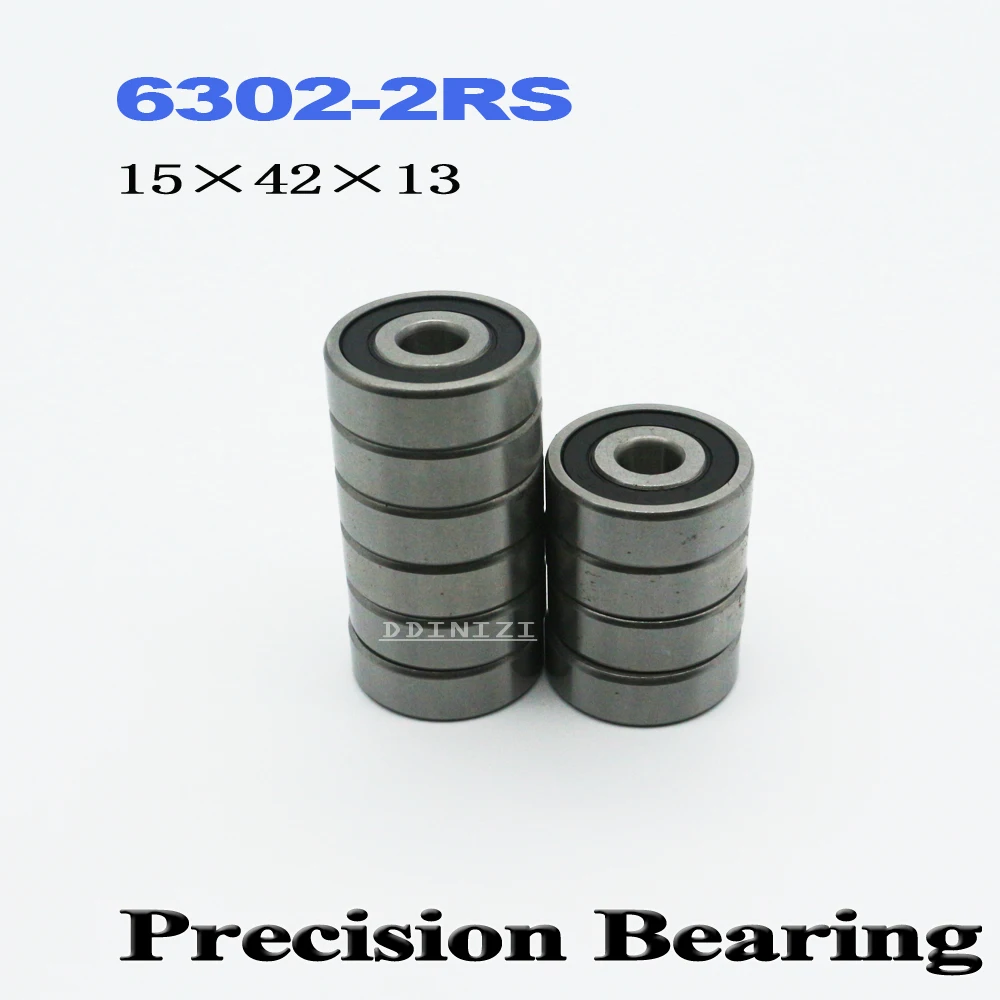 6302RS Bearing ABEC 3 15*42*13 mm Deep Groove 6302 2RS Ball Bearings ...