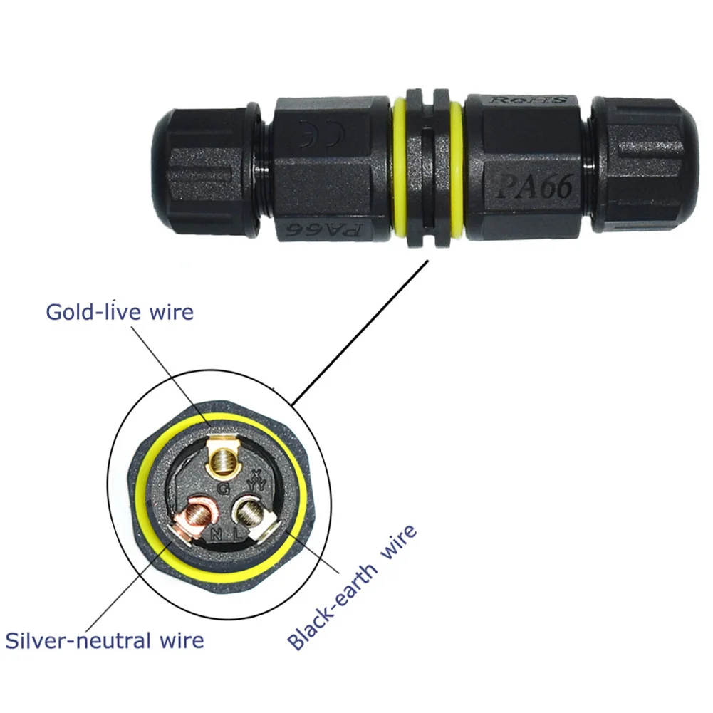 IP68 Waterproof Screw Locking Cable Connector Industrial Electrical ...