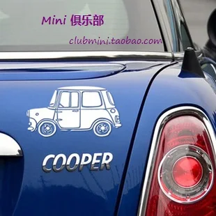 Mini mini car stickers body mini vintage cutout personality | AliExpress