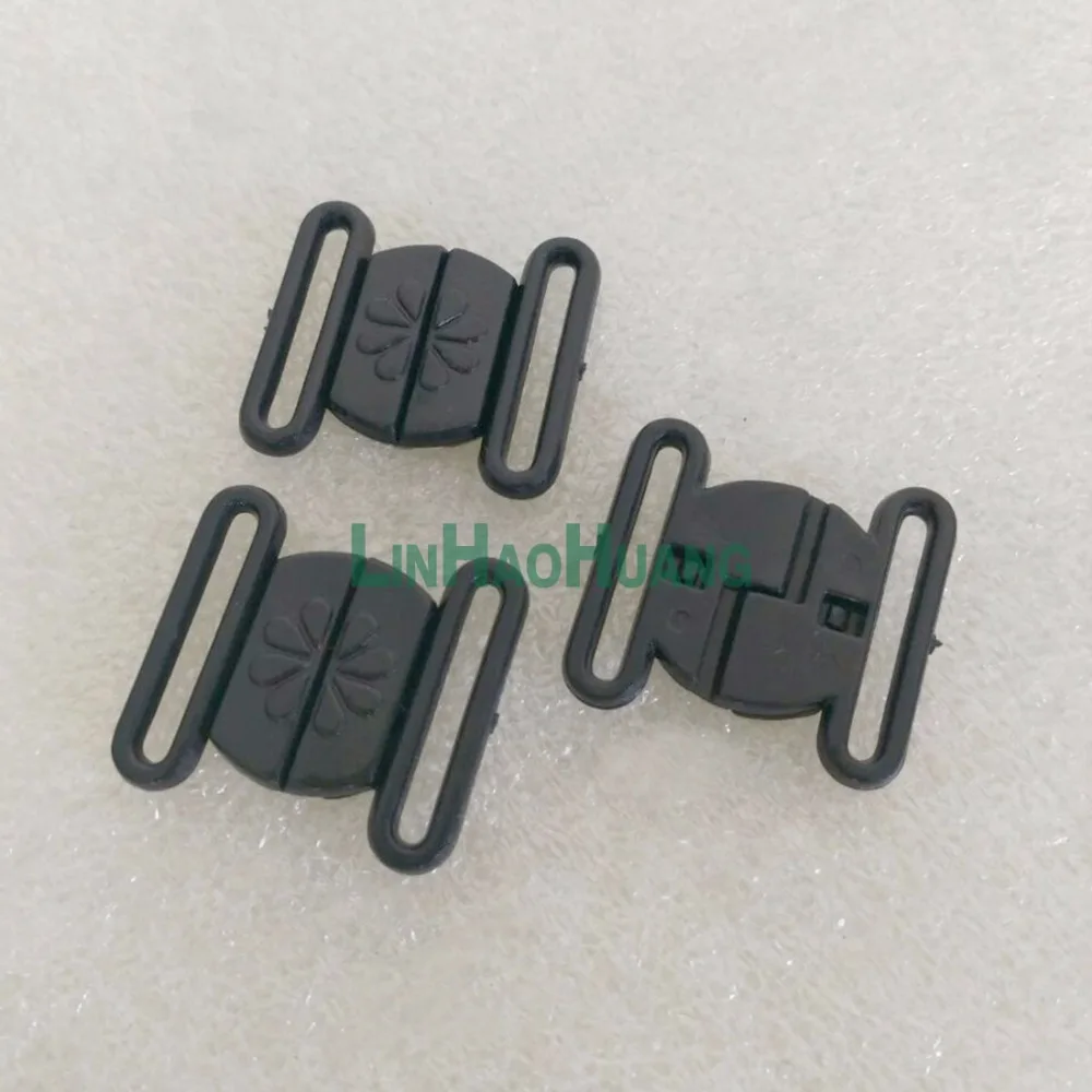100 Sets Plastic Hardware Adjustable Tape Accessories Black Clasps ...