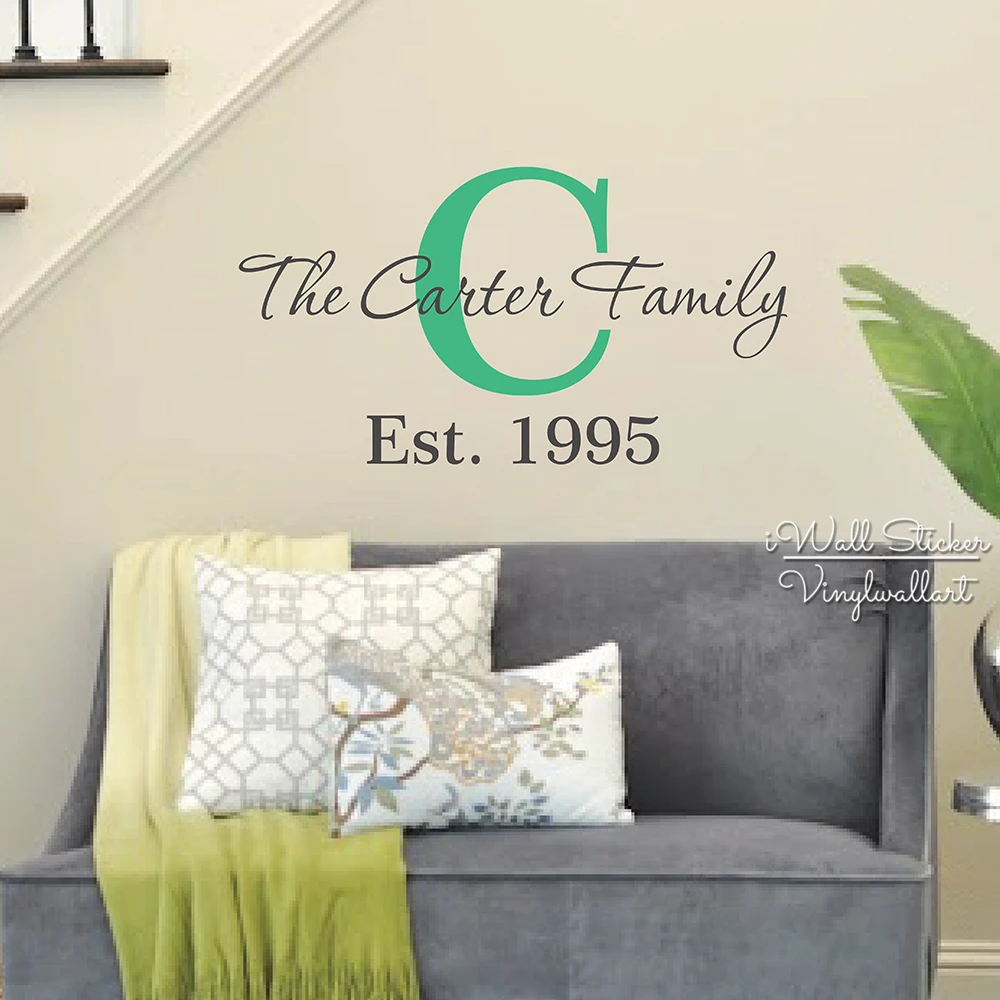 Custom Family Name Wall Sticker Family Name Wall Decal Personalized