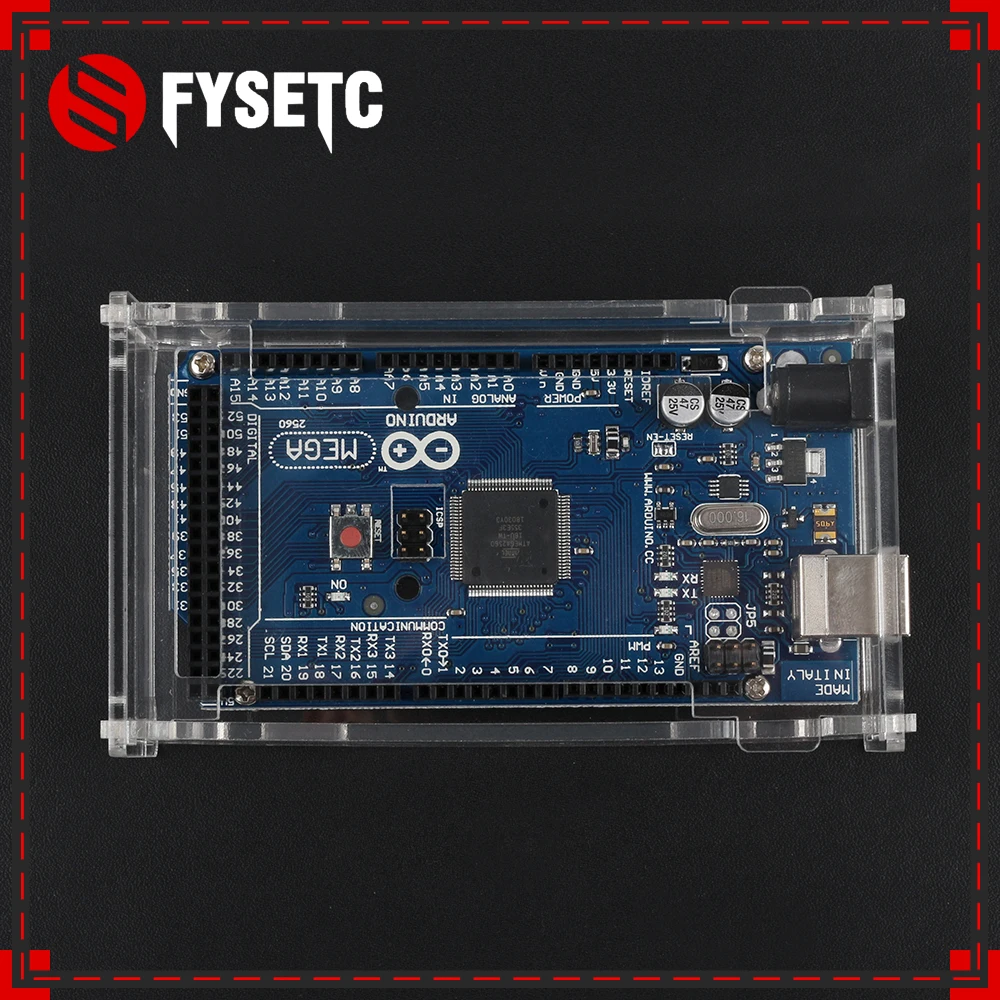 1pc mega 2560 caso r3 caixa de acrílico transparente brilho compatível ...