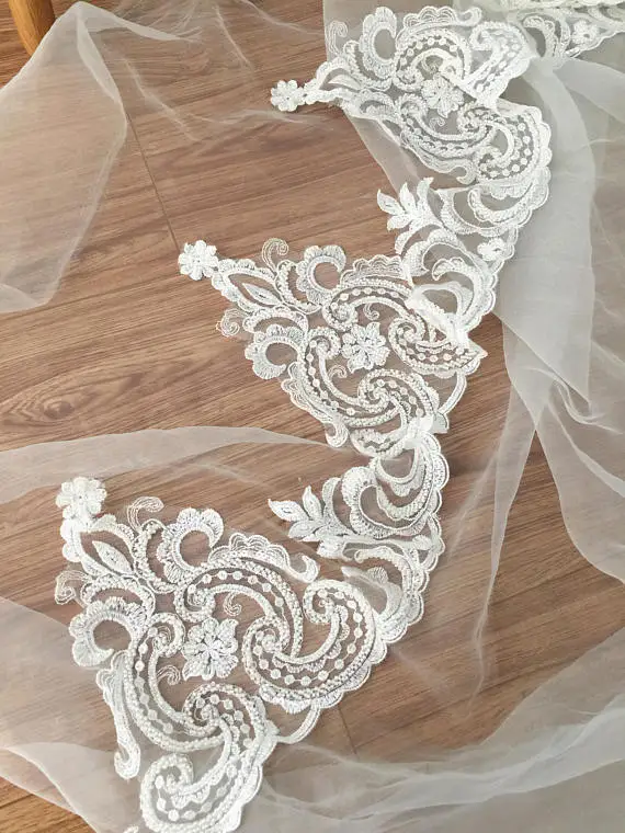 Hat Making & Hair Crafts Vintage Bridal lace trim Alencon-type lace ...