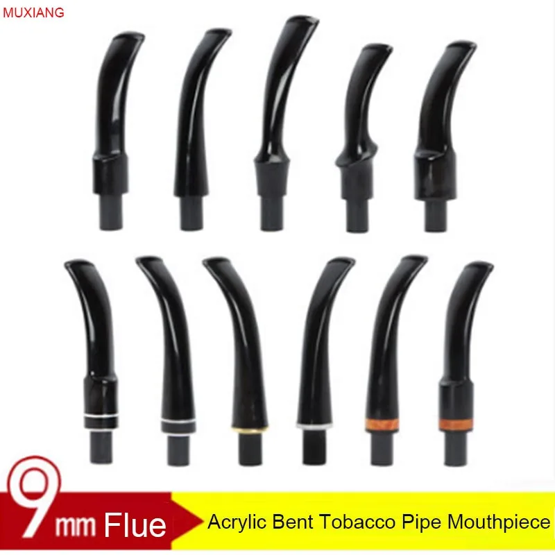 Muxiang – Pipe À Fumer 9mm, Embout Buccal Acrylique Incurvé Spécialisé ...