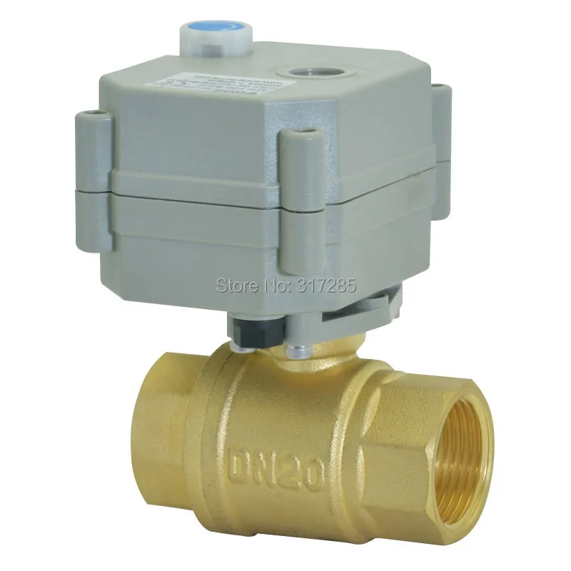 DN20 3/4'' 2Way DC5V brass flow control valve electric actuator|valve ...
