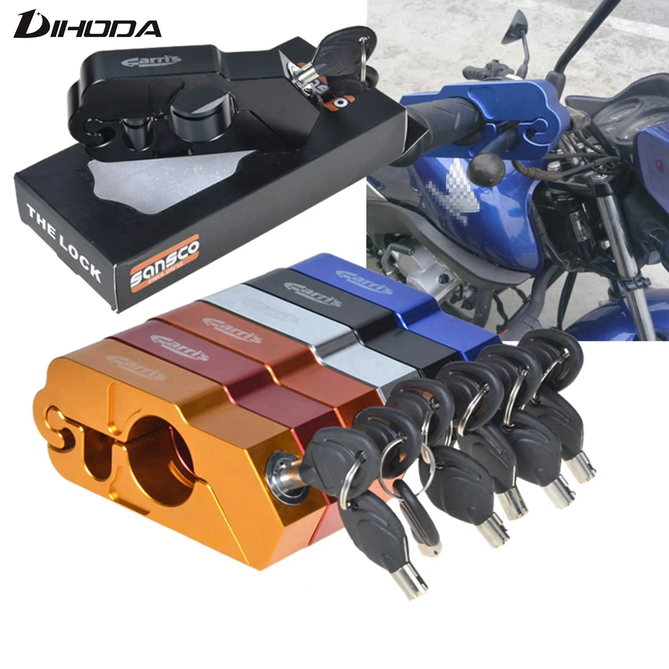 CNC Handle Grip Security Safety Locks Motorcycle Brake Clutch Levers ...