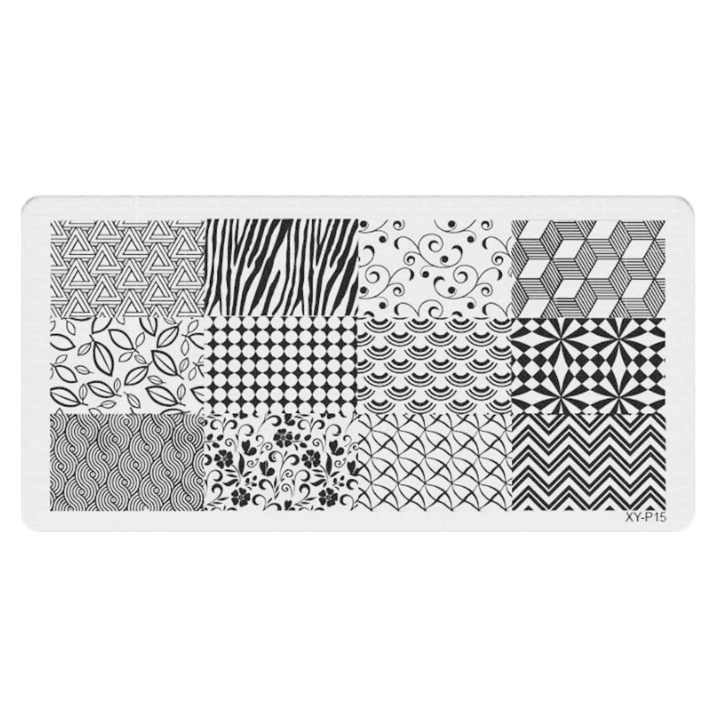 16 видов стилей горячая пластина для стемпинга для нейл-арта стальной ...