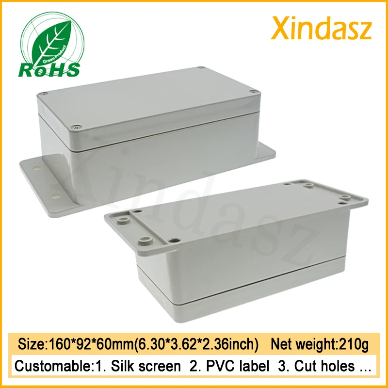 5pcs-160-90-60mm-wall-mount-enclosure-ip65-pcb-plastic-enclosures-for ...