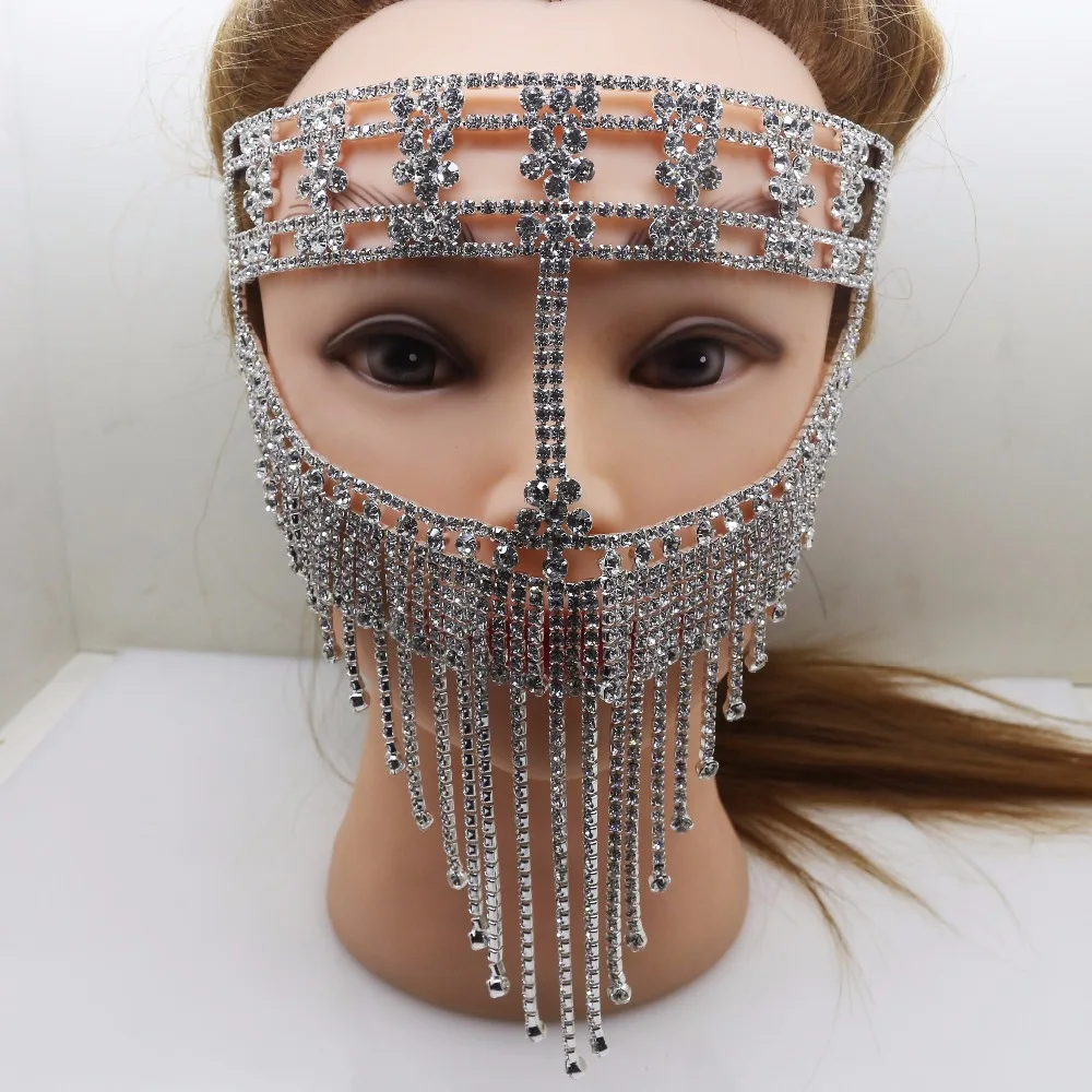 Handmade Rhinestone Crown Mask For Drag Queens - Queerks™