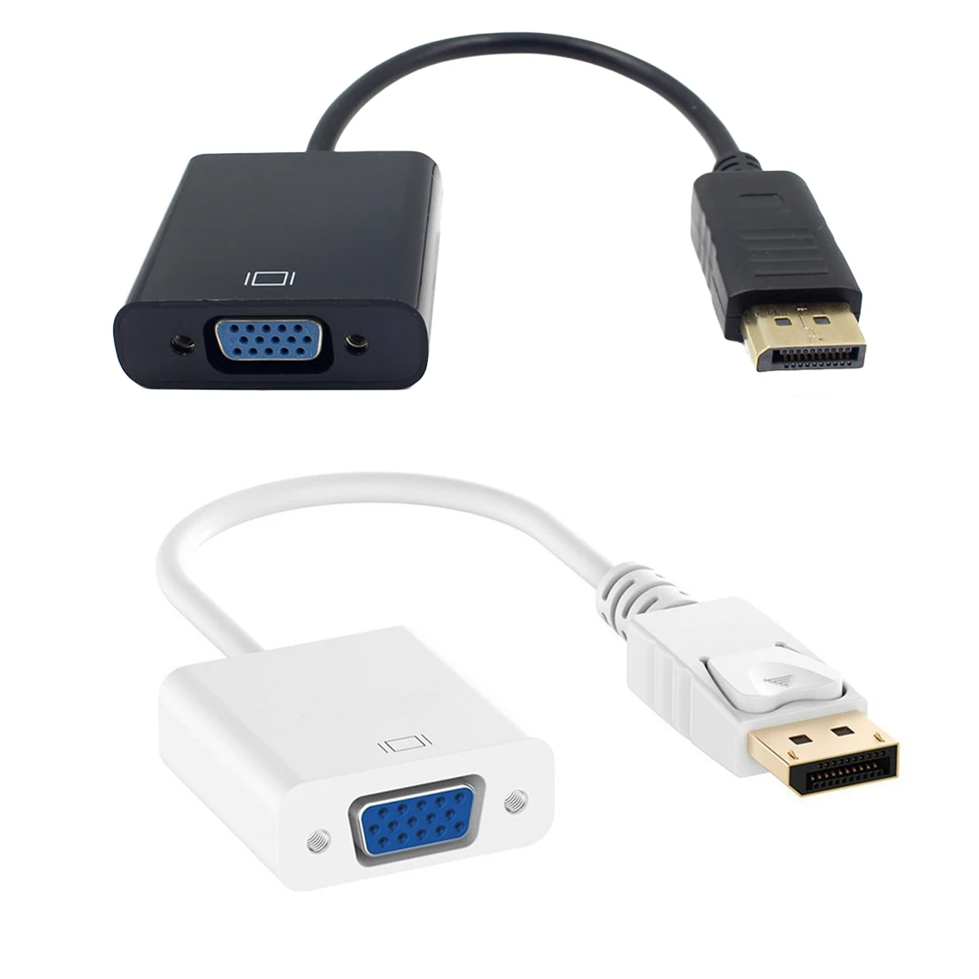 DP to VGA Adapter Cable Converter 1080P DisplayPort Male to HDMI Female ...
