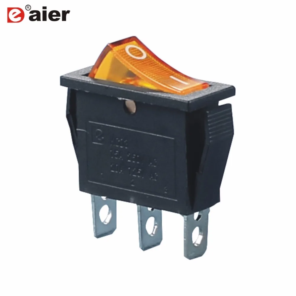 20A 125VAC 15A 250VAC Boat Rocker Switch Snap In 28*10MM ON OFF 3 Pin ...