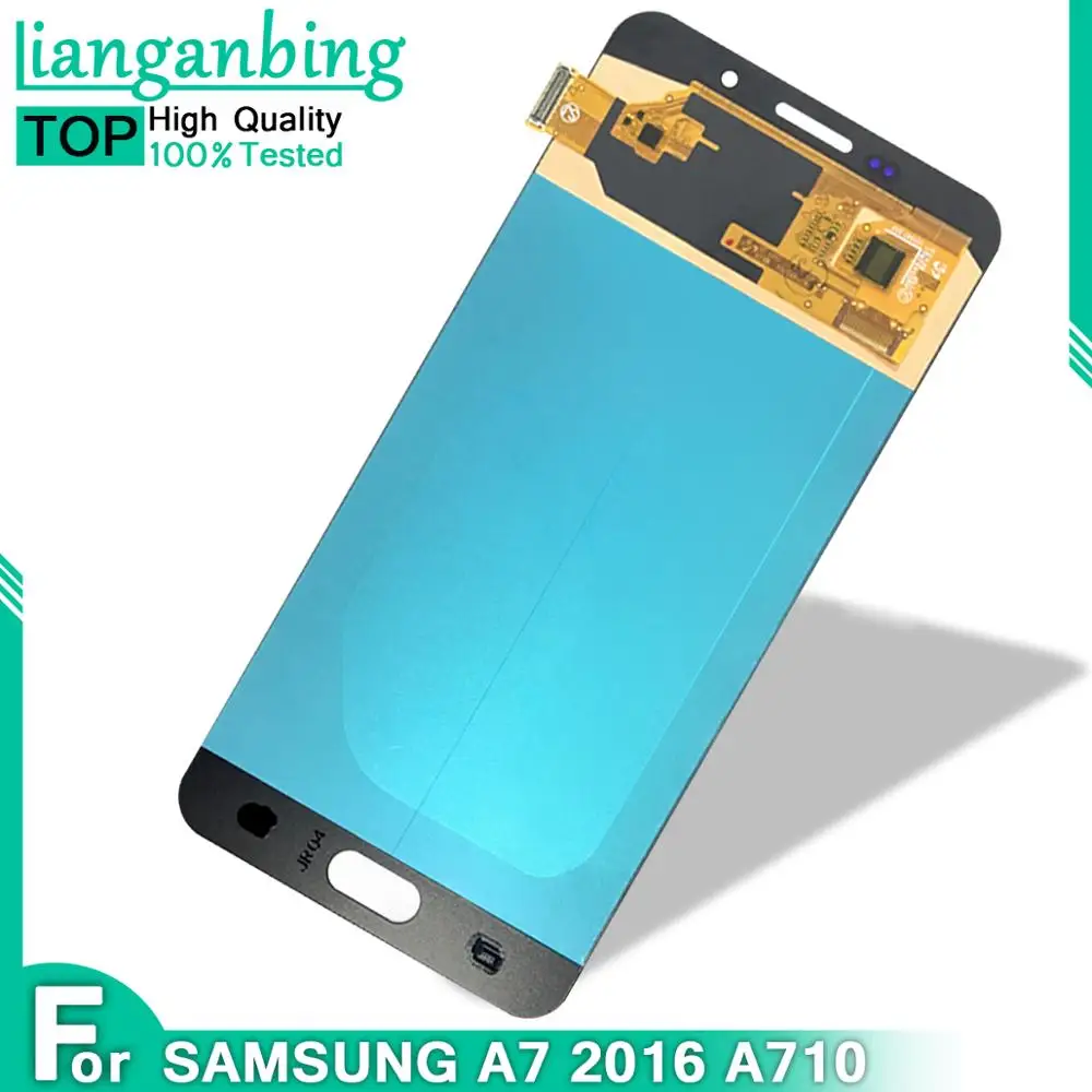 SUPER AMOLED 5.5'' LCD For SAMSUNG GALAXY A7 2016 A710 LCD A7100 A710F A710M Display Touch ...