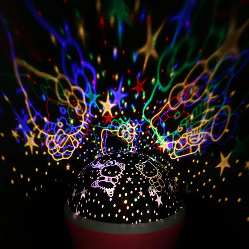 5V Romantic Rotating Spin Night Light Projector Sky Star Table Lamp for ...
