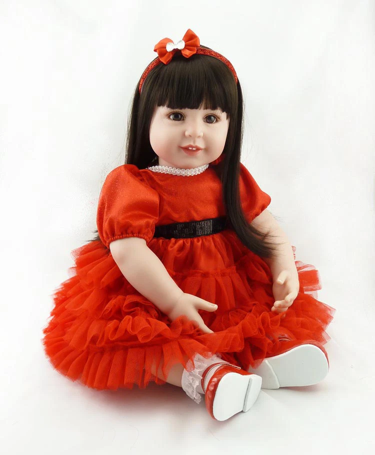 Handmade Schöne Red Kleid Reborn Silikon Kleinkind Prinzessin Mädchen ...