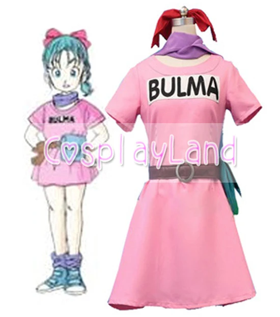 Anime Dragonball Z Dragon Ball Bulma Cosplay Por Encargo de Halloween ...