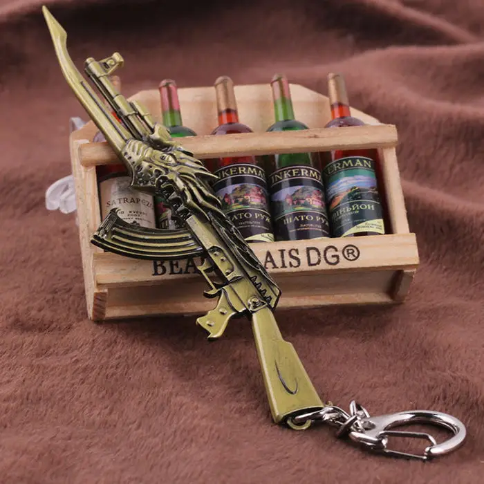 Vintage-Gold-Counter-Strike-AK47-Guns-Keychain-For-Men-CS-GO-AK-47-Key ...