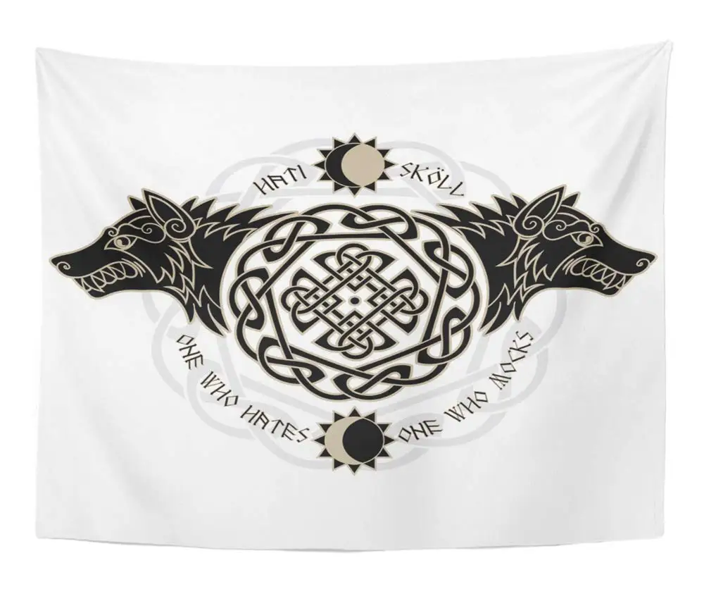 Digital Prints A3 Skoll and Hati Poster Fenrir Wolf Decor Mythology ...