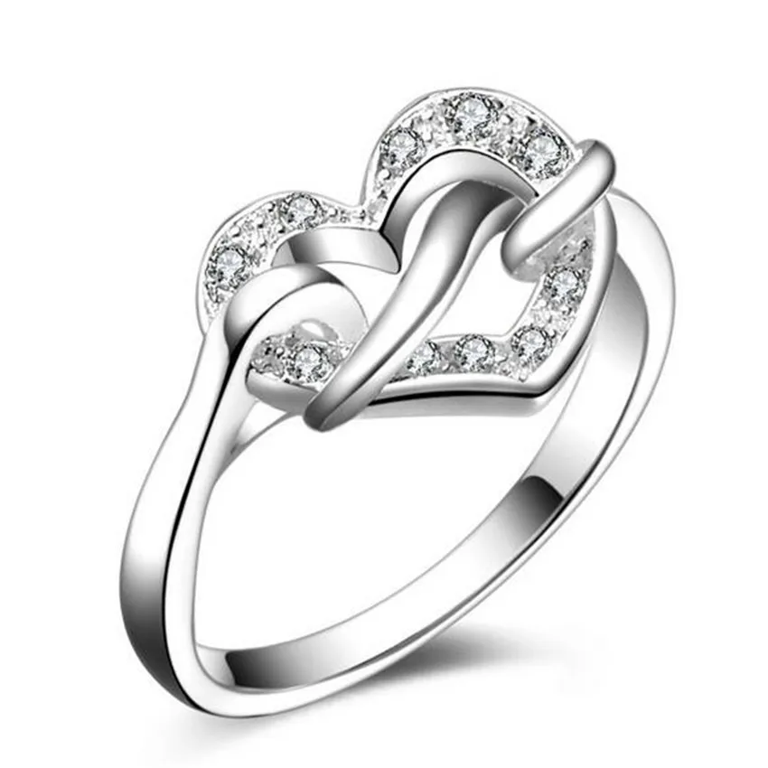 Anillo de amor con forma de corazón para mujer, diseño de corazón de ...