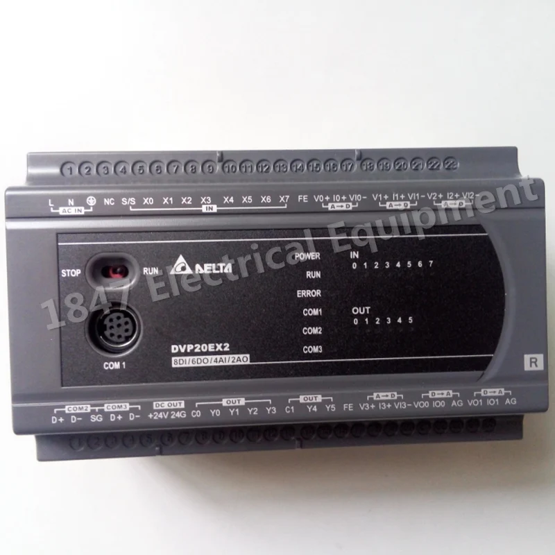 1PC New Original DVP20EX200R PLC EX2 series 100 240VAC 8DI 6DO Relay ...