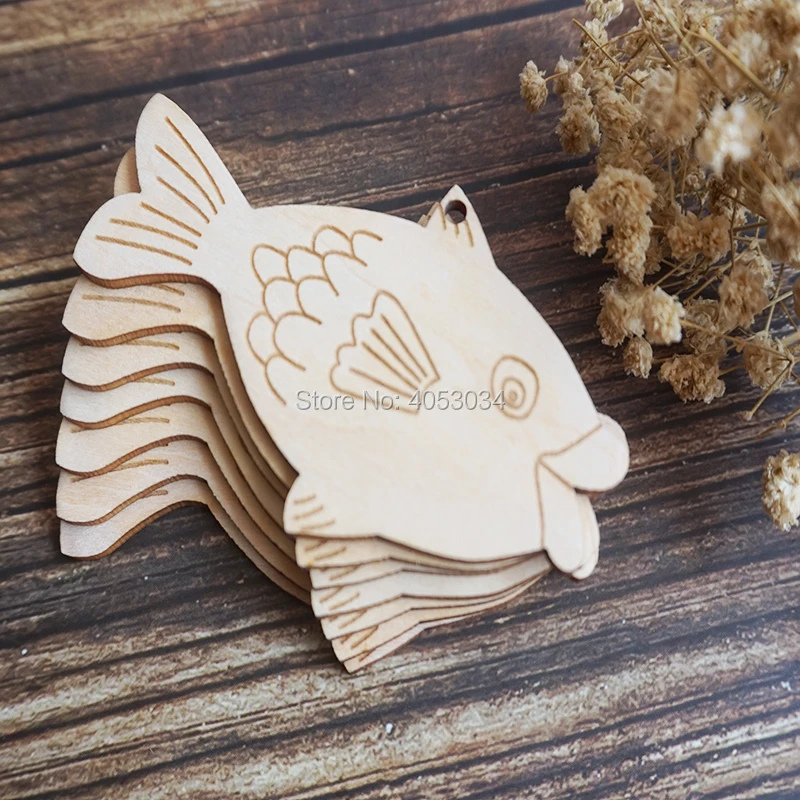 Wooden Comic Fish Craft Shapes Plywood|Wood DIY Crafts| - AliExpress