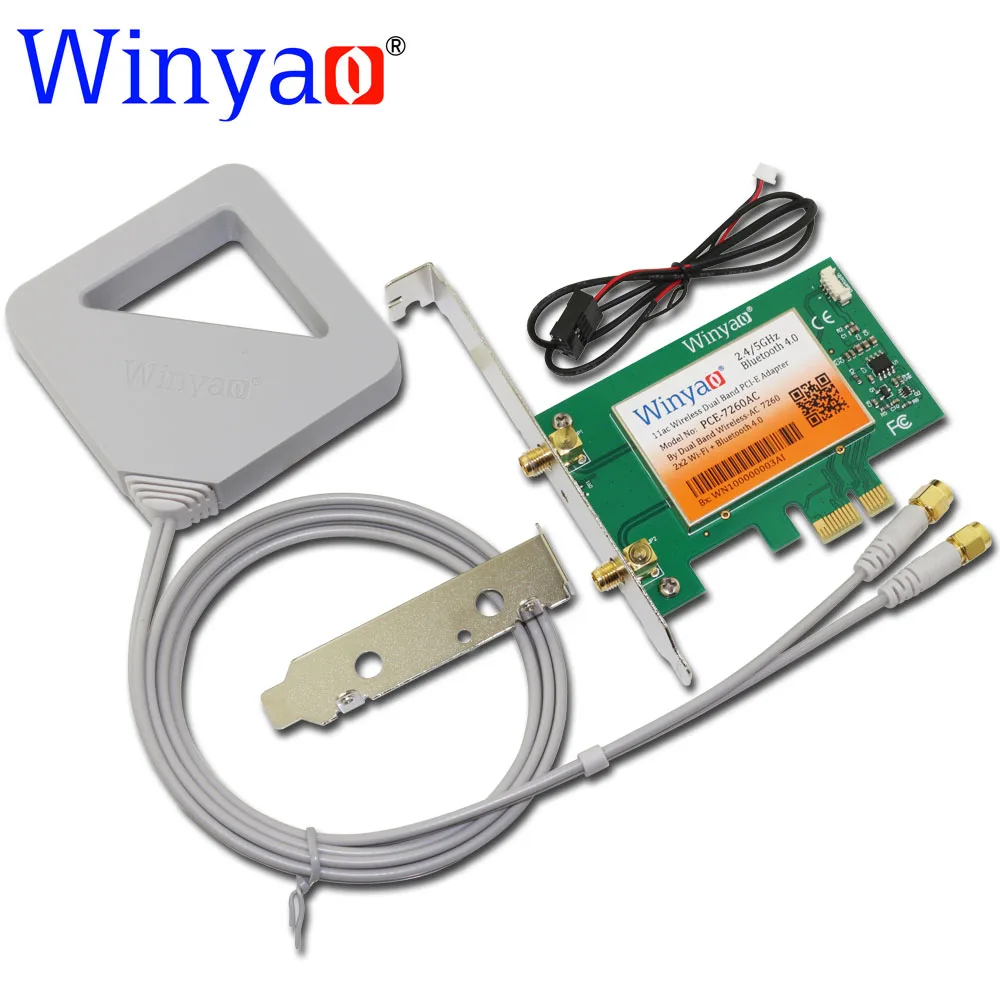Winyao PCE 7260AC Dual Band PCI Express WiFi Desktop Card 7260NGW ...