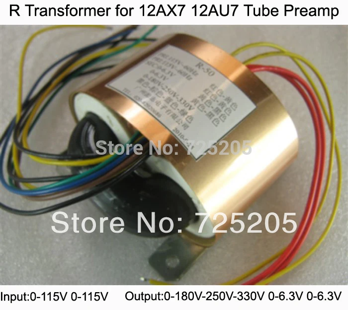 R Transformer 12AX7 12AU7 Tube Preamps Input 0 115V 115V Output 0 180V ...