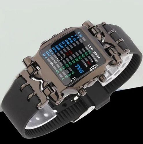 Luxury Brand TVG Watches Men Fashion Rubber Strap LED Digital Watch Men ...
