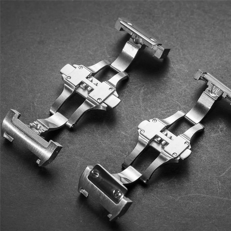 Watch Buckle 316L Stainless Steel Brushed Butterfly 18/21mm Fold Buckle ...