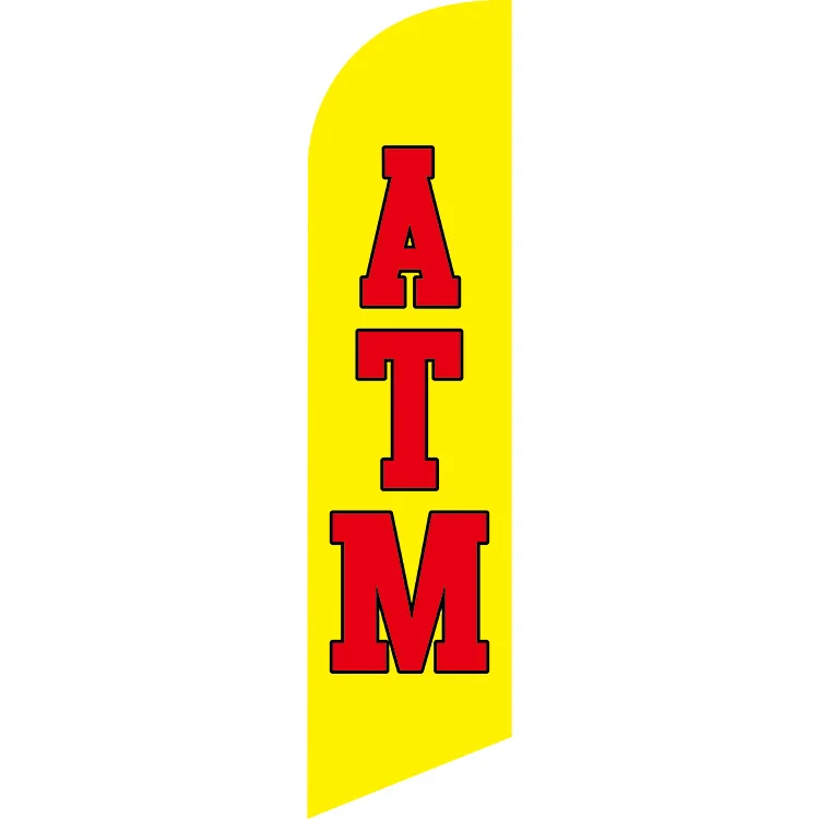 Atm Sign Logo Advertising Feather Flag Stand - Flags - AliExpress