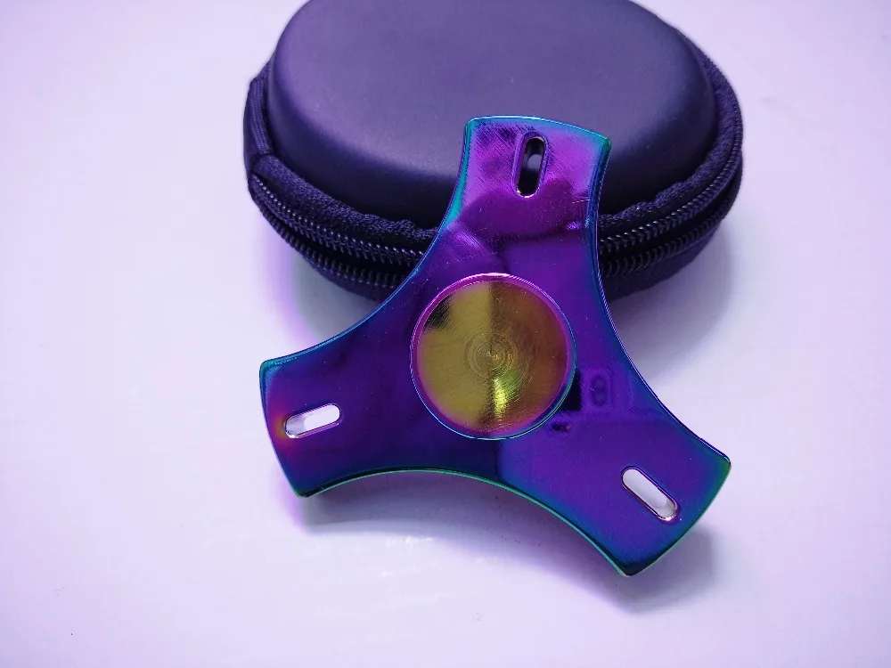 Cosmic fidget Spinner Triangle Magic color heavy alloy EDC Hand finger ...