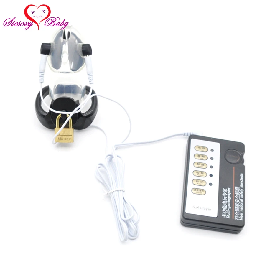 Buy Plastic Penis Cage Electric Shock Host And Cable