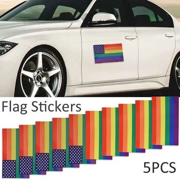 LGBT Pride Rainbow Flag Car Stickers (5 Pieces/Set) - Queerks™