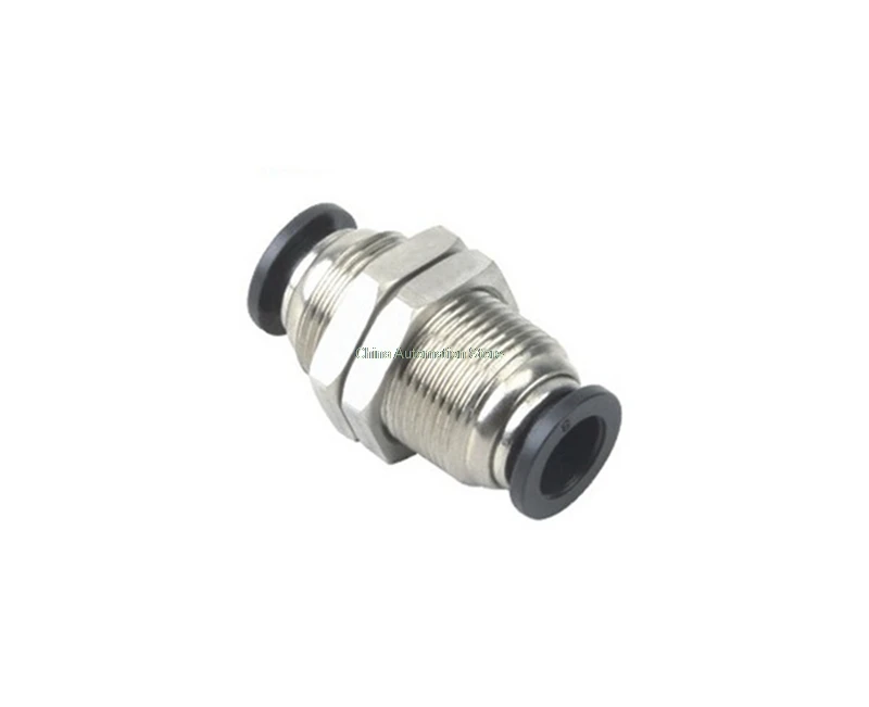 5PCS 6MM Pneumatic Bulkhead Straight Push In Quick Fitting Connector ...